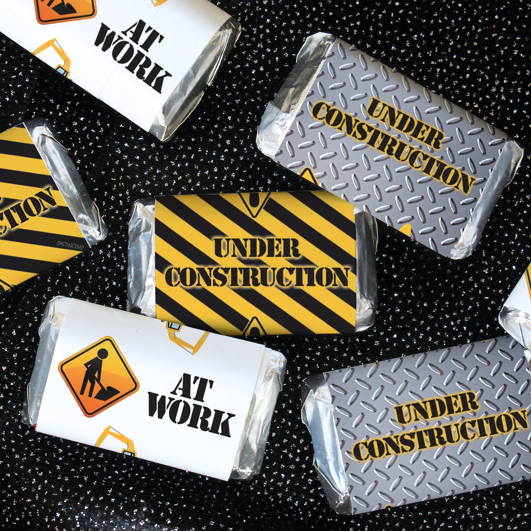 Under Construction Mini Candy Bar Wrappers – 42 Stickers for ...