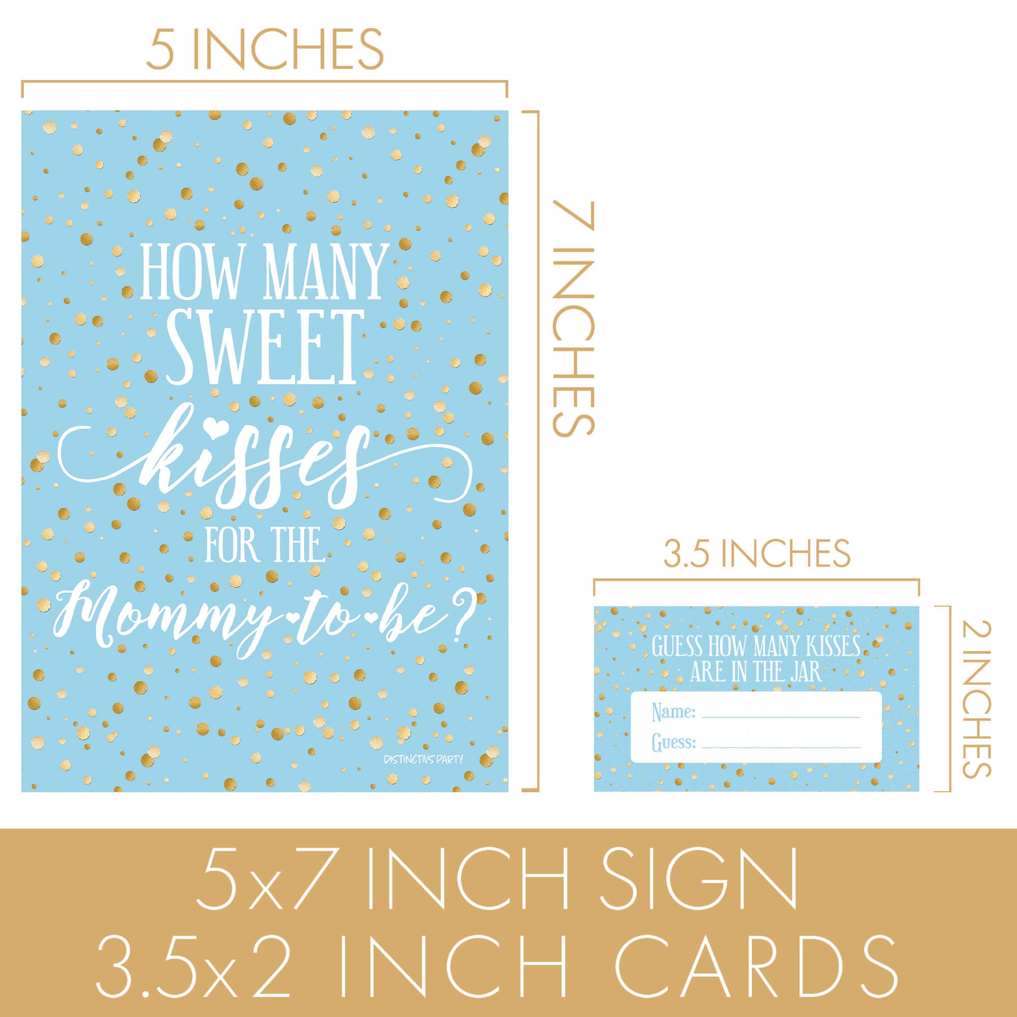 Guess How Many Sweet Kisses for the Mommy-to-be in the Jar Game, Blue ...