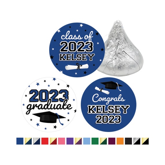 Personalized Graduation Stickers for Chocolate Kisses Candy ...