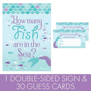 How Many Fish Are in the Sea Game, Splish Splash Mermaid Birthday Bash ...