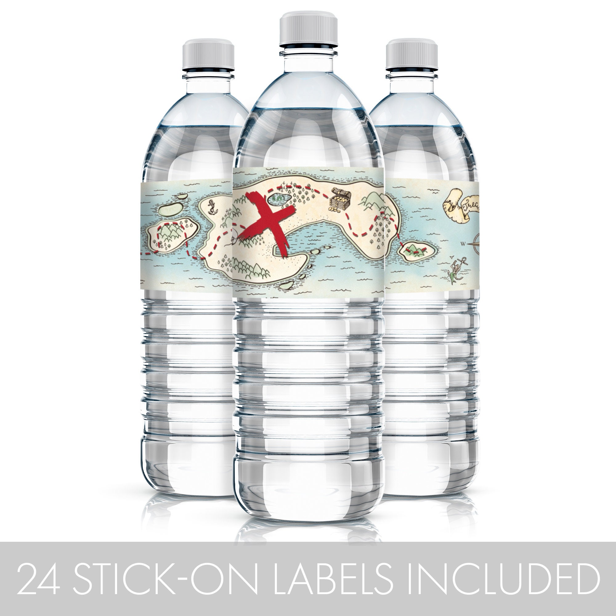 Pirate Party Water Bottle Labels Kids Pirate Theme Birthday - Etsy