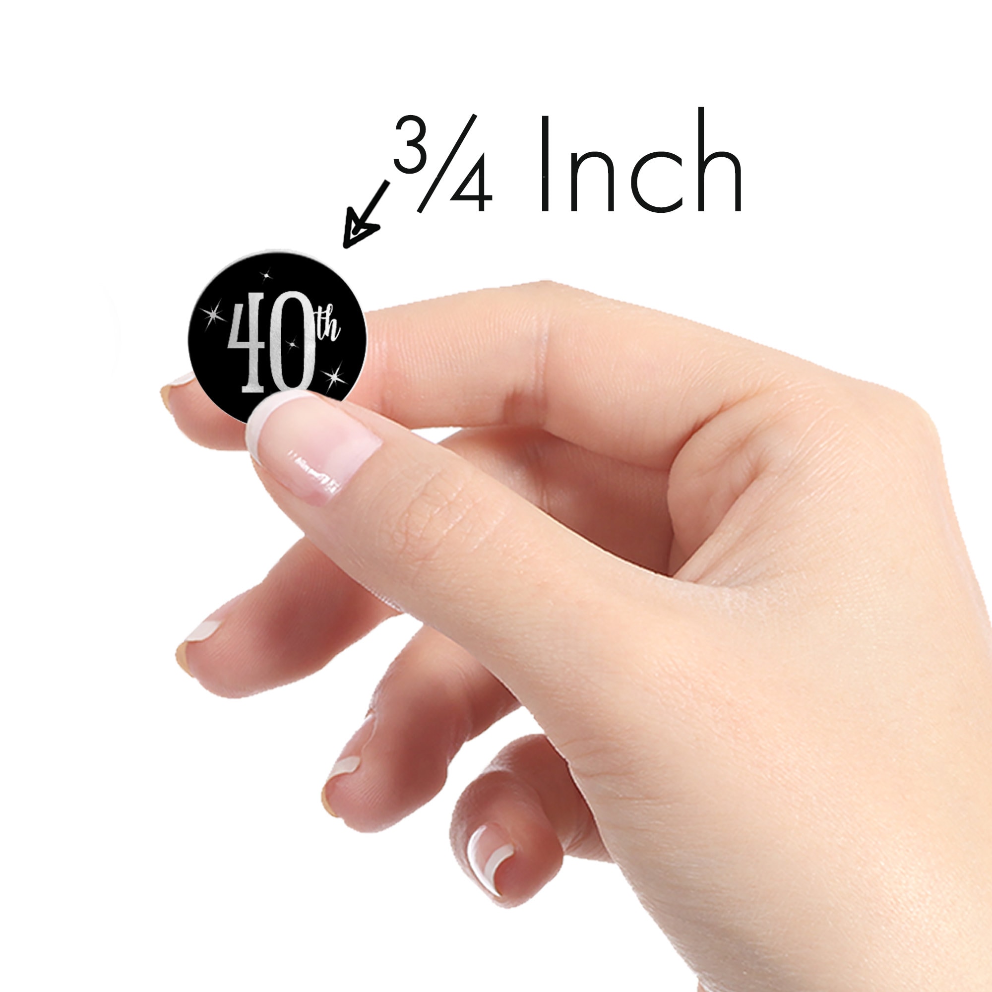 40th Birthday Stickers for Chocolate Kisses Black and Silver - Etsy