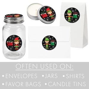 Elf Gender Reveal Stickers for Christmas Gender Reveal, What the Elf ...