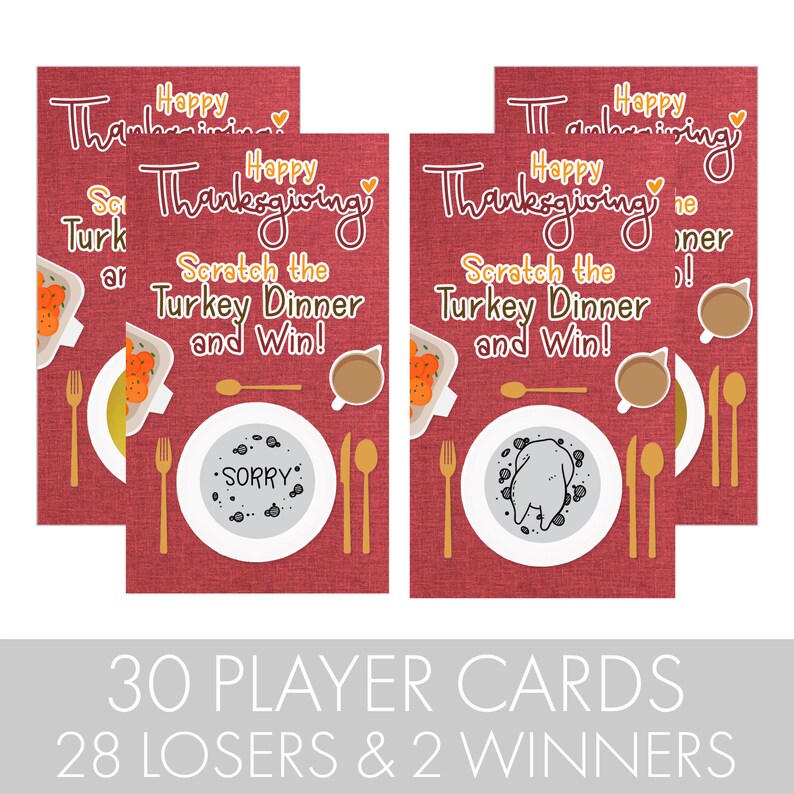 Thanksgiving Scratch off Game for Fall Party Friendsgiving - Etsy