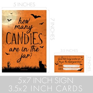 Halloween Guess How Many Candies in the Jar Party Game, Halloween Candy ...