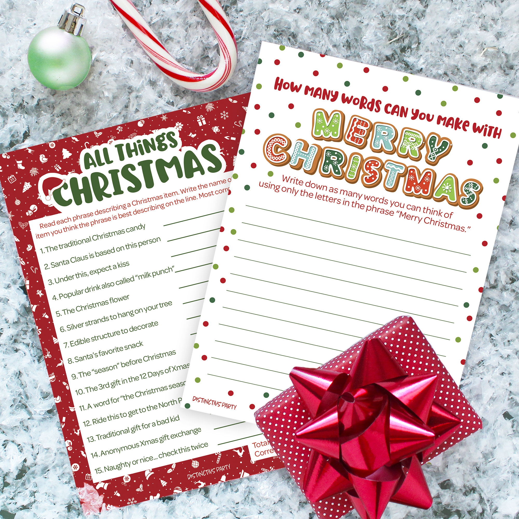 Christmas Games Bundle Instant Download Holiday Printable - Etsy