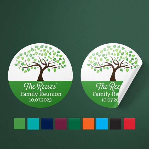 Personalized Family Reunion Stickers | Customize Thank You Family ...