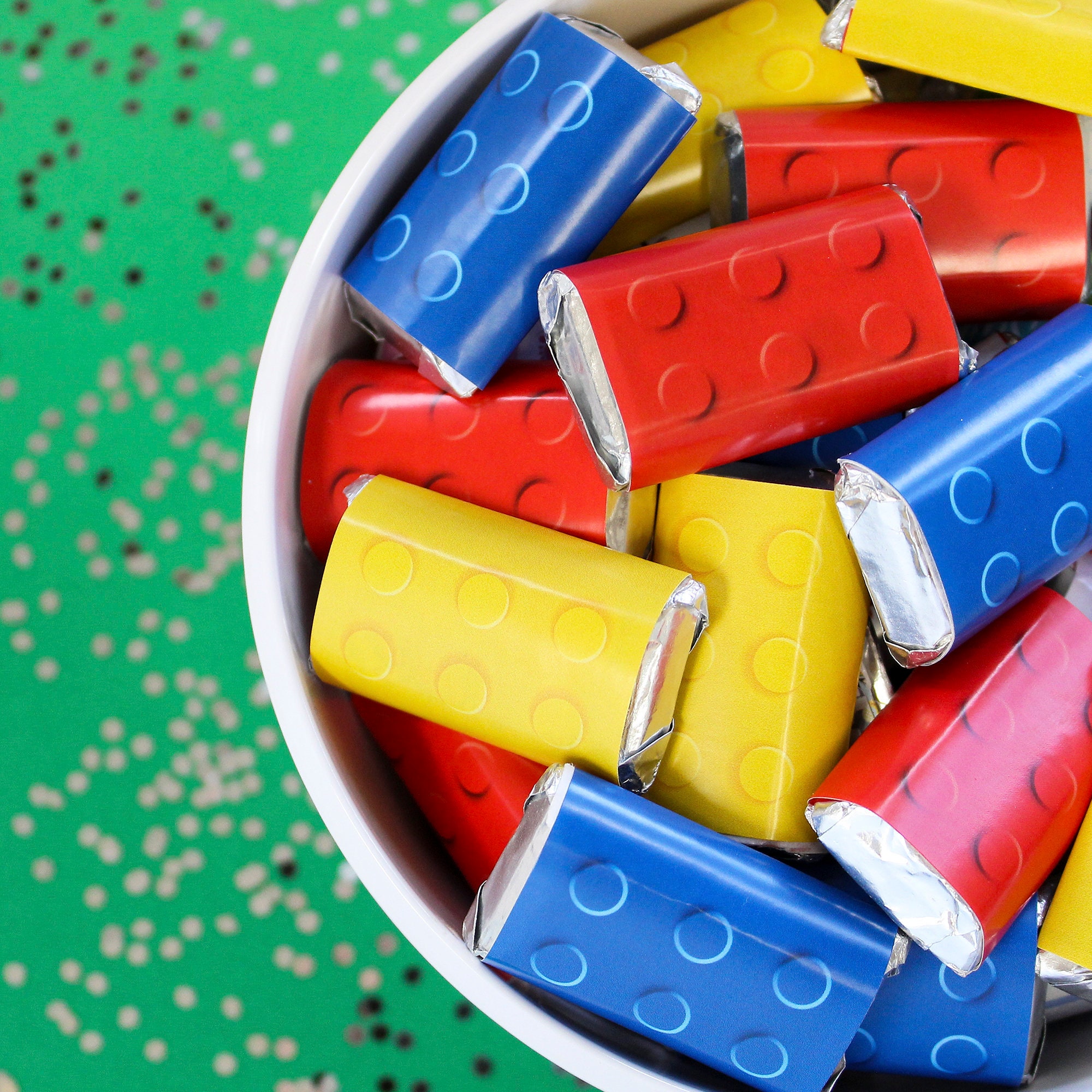 Building Blocks Birthday Party Mini Candy Bar Stickers 45 - Etsy