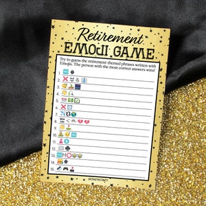 Retirement Party Game Bundle, Black and Gold Set of 4 Games for 20 ...