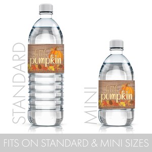 Rustic Fall Little Pumpkin Water Bottle Labels 24 Waterproof - Etsy