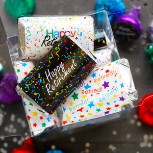 Retirement Candy Wrapper for Miniature Chocolates Happy Retirement ...
