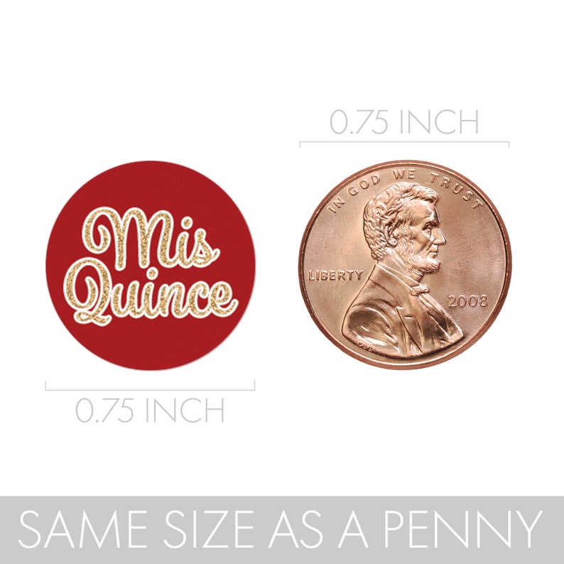 Quinceañera Stickers Red and Gold for Chocolate Kisses 180 Ct - Etsy