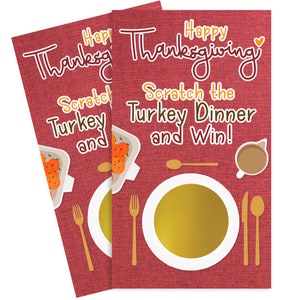 Thanksgiving Scratch off Game for Fall Party Friendsgiving - Etsy