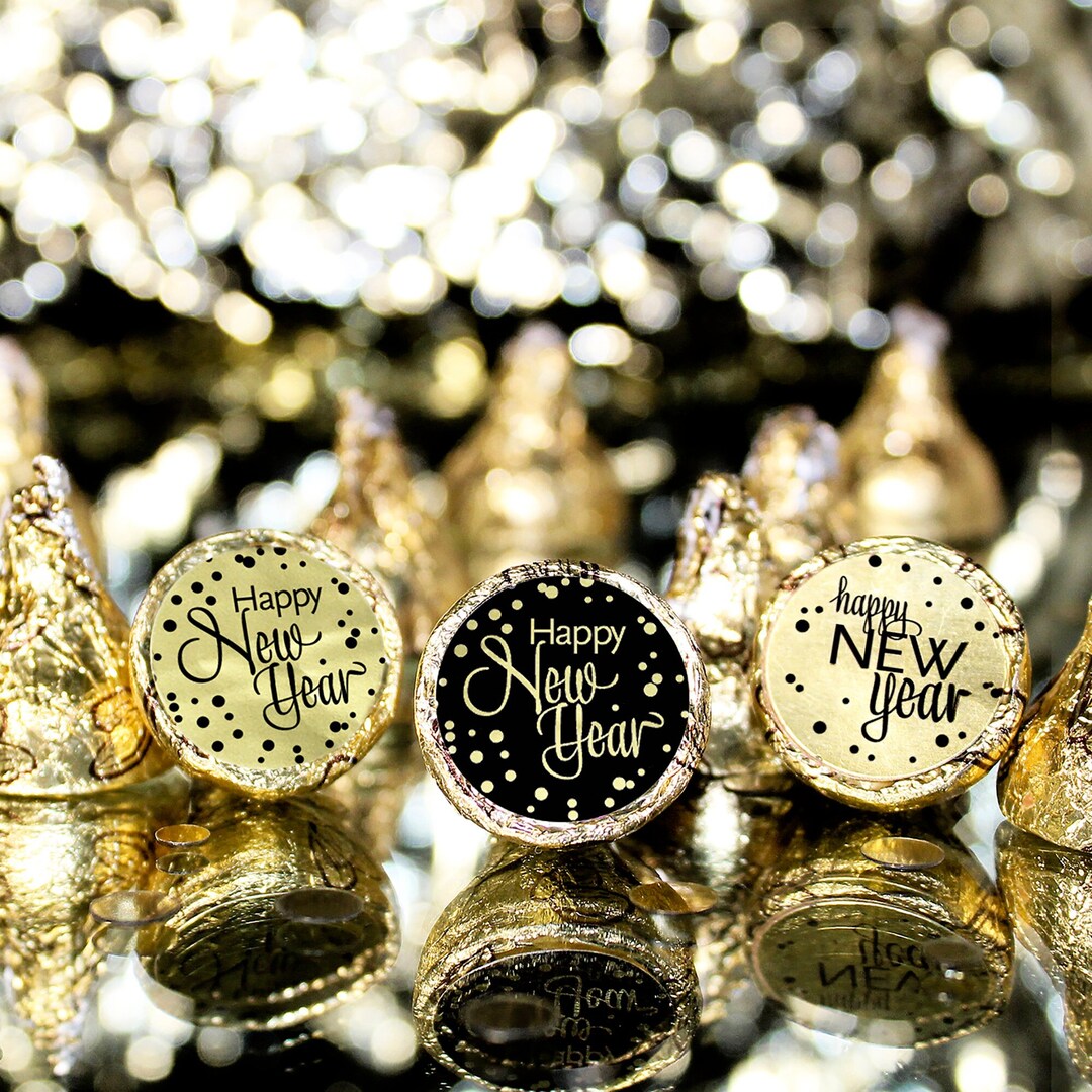 New Year's Eve Party Stickers for Chocolate Kisses, 2024 NYE Party ...