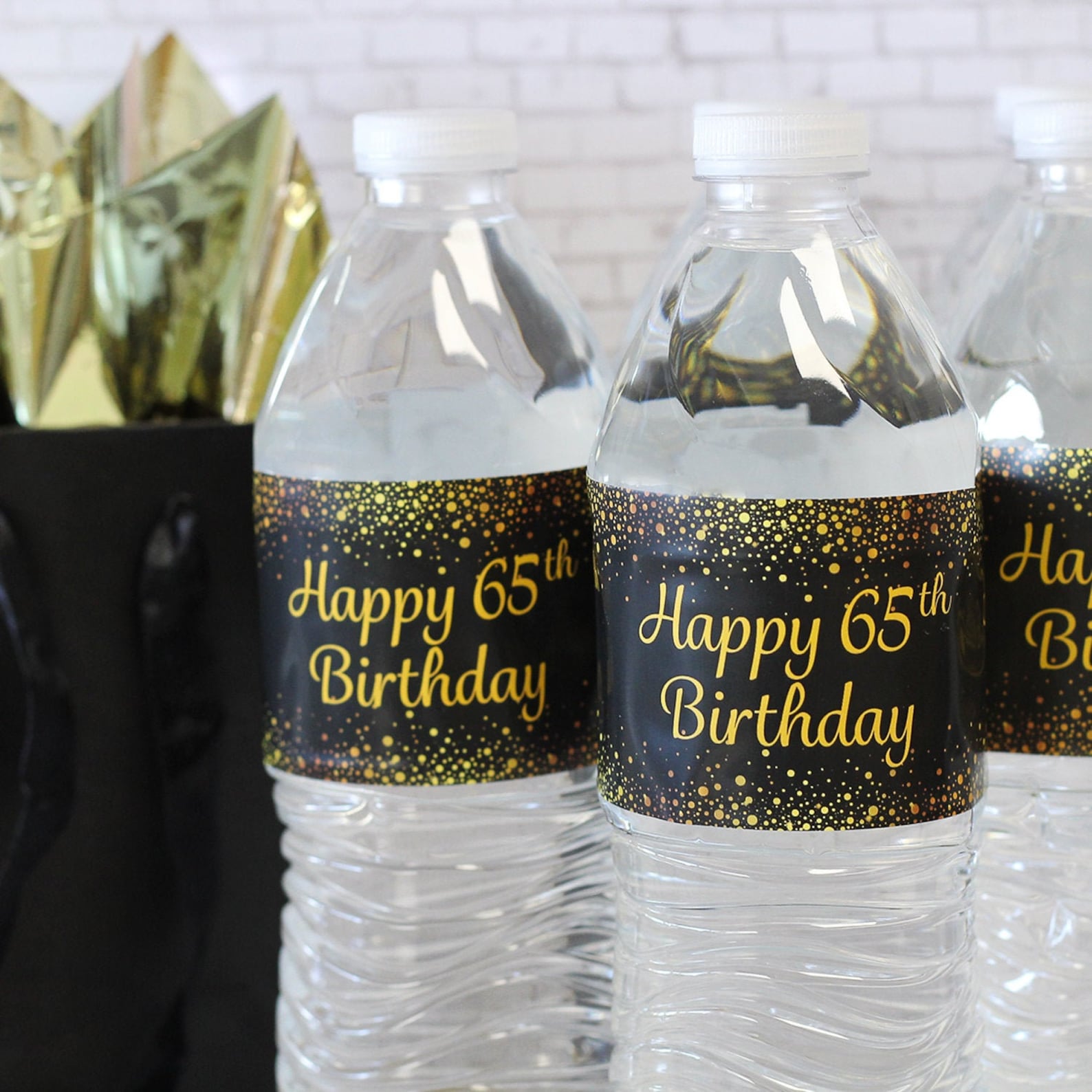 65th Birthday Party Table Decorations and Supplies Black and - Etsy