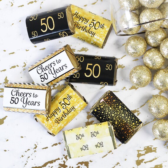 50th Birthday Decorations Black And Gold Birthday Party Favors