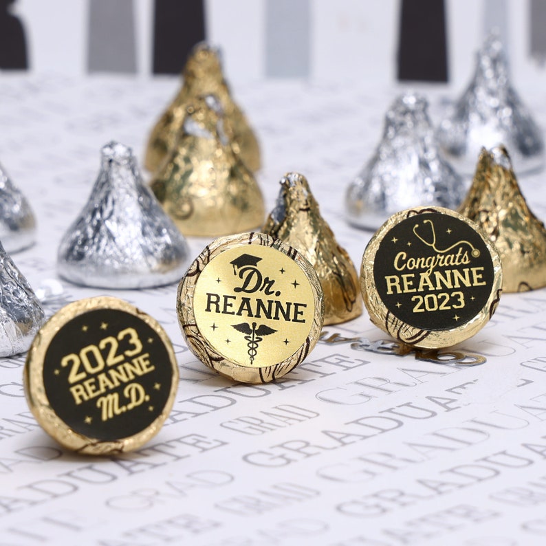 Personalized MD Degree Graduation Stickers for Chocolate - Etsy