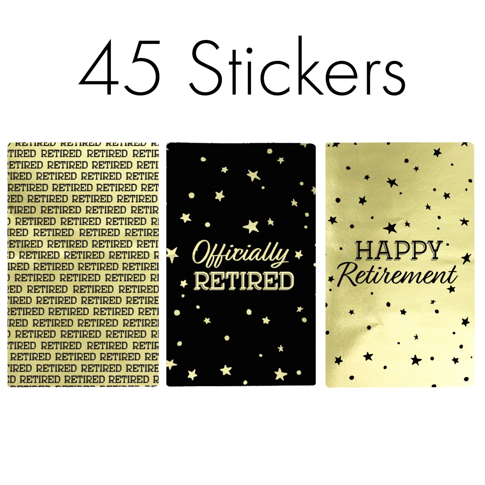 Retirement Party Mini Candy Bar Wrapper Stickers Black Gold - Etsy