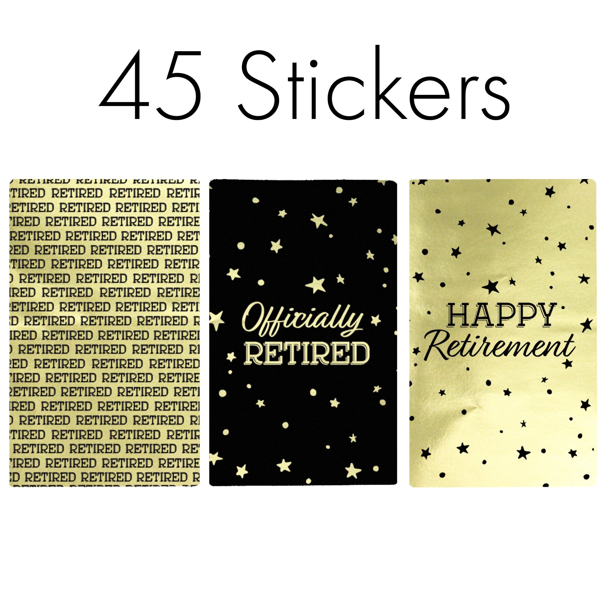 Retirement Party Mini Candy Bar Wrapper Stickers Black Gold - Etsy