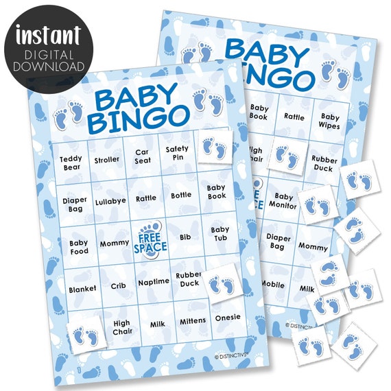 It's a Boy Bingo - Baby Shower Party Digital Instant Download, Blue ...