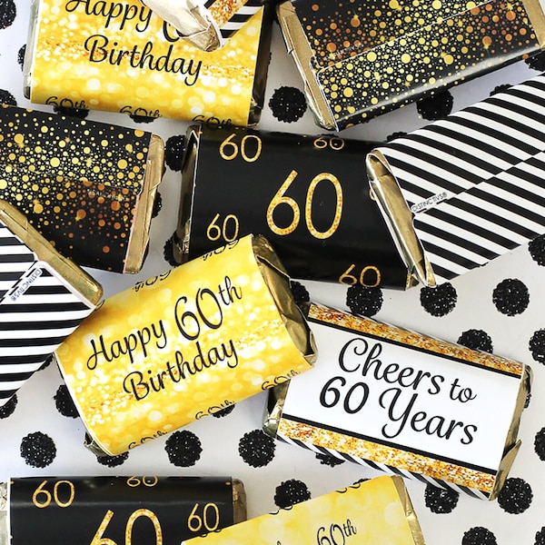 60th Black and White Stickers - Etsy