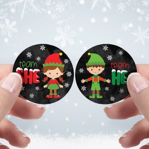 Elf Gender Reveal Stickers for Christmas Gender Reveal, What the Elf ...
