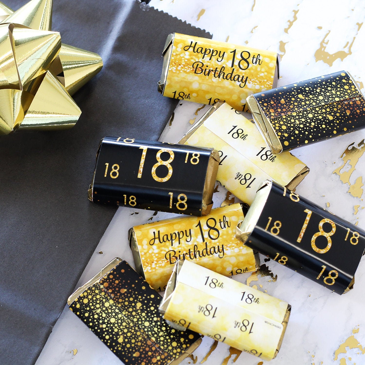 18th Birthday Candy Wrappers for Miniature Chocolate Bars - Etsy