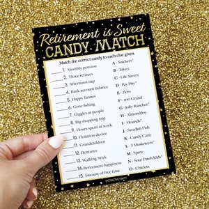 Retirement Party Game Bundle, Black and Gold Set of 4 Games for 20 ...