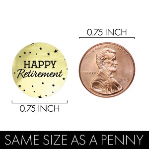 Retirement Party Stickers for Chocolate Kisses, Black and Gold Happy ...