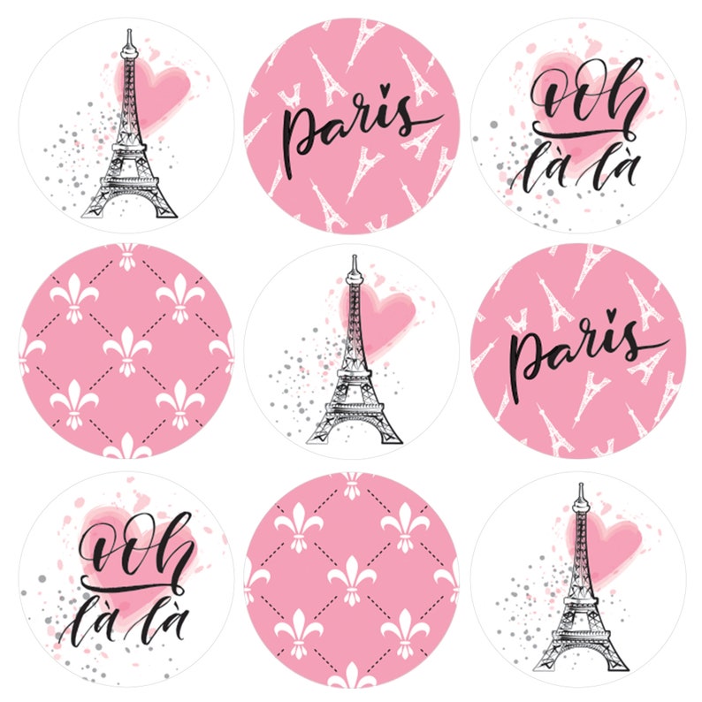 Paris Party Stickers for Chocolate Kisses French Sweet 16 - Etsy