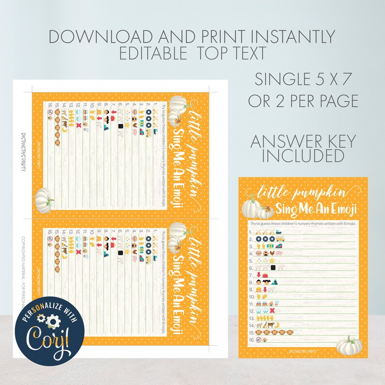 Little Pumpkin Baby Shower Games Bundle Digital Instant - Etsy