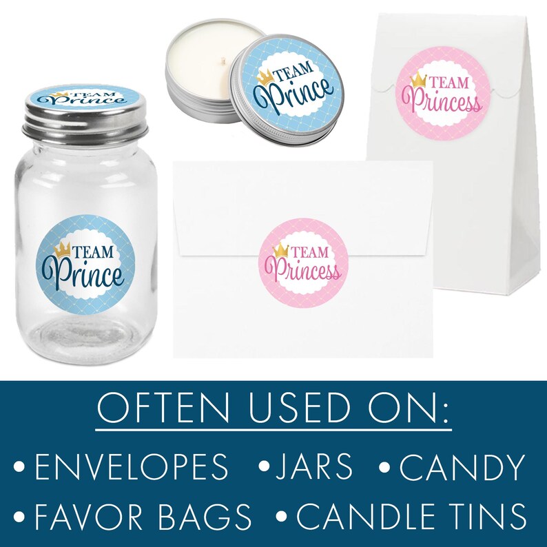 Team Prince or Team Princess Gender Reveal Party, Team Boy or Team Girl ...