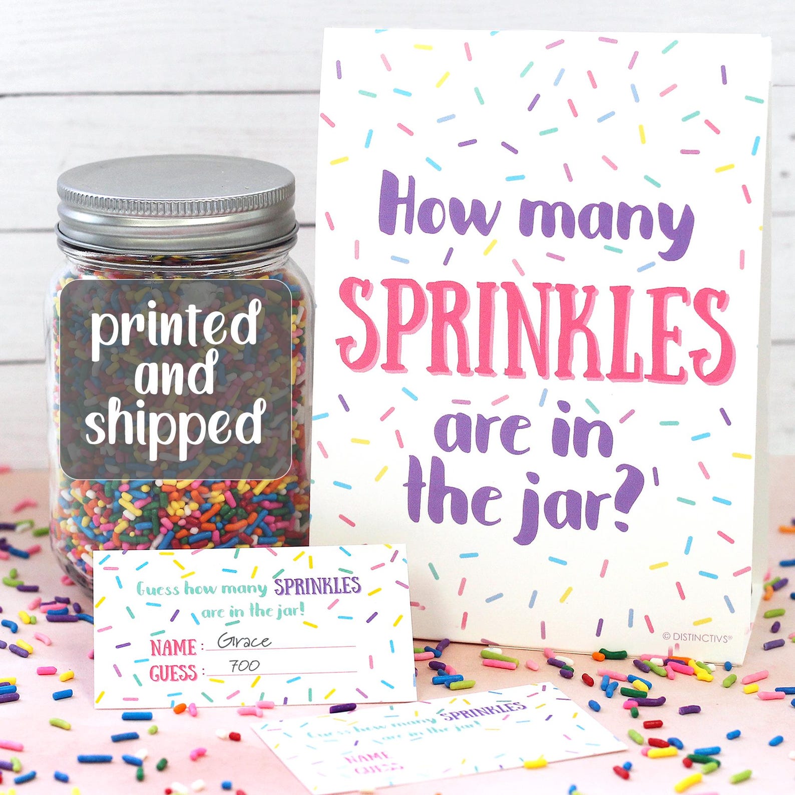 Donut Baby Shower Game, How Many Sprinkles Sign, Guessing Cards - Etsy