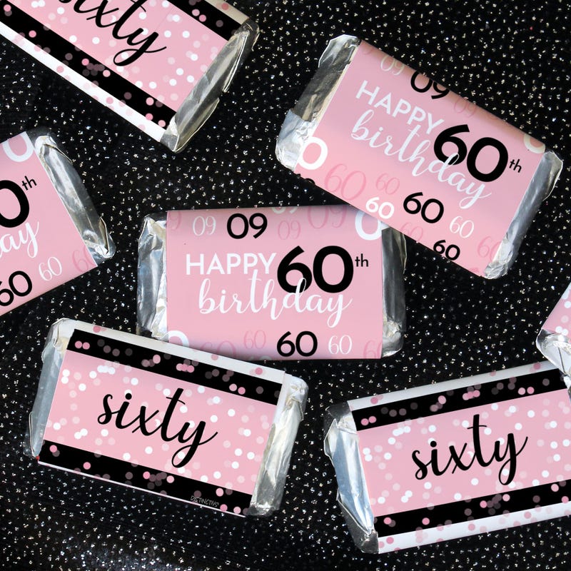 Happy 60th Candy Stickers - Etsy