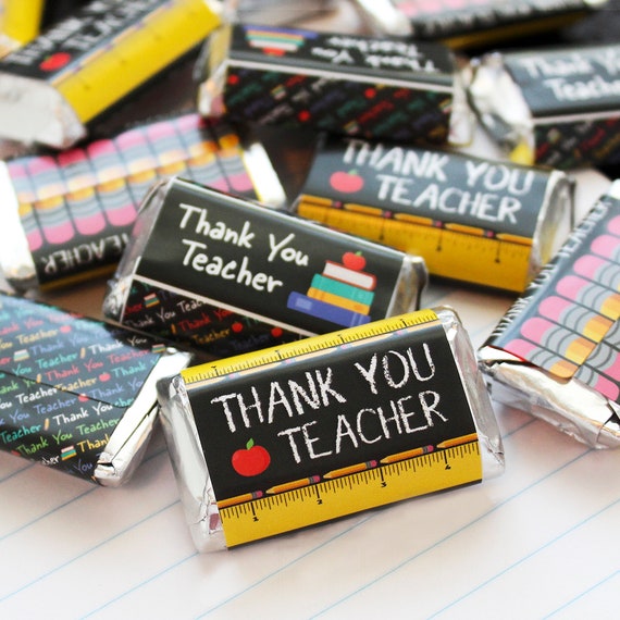 Teacher Appreciation Week Candy Bar Wrappers for Miniature Chocolates ...