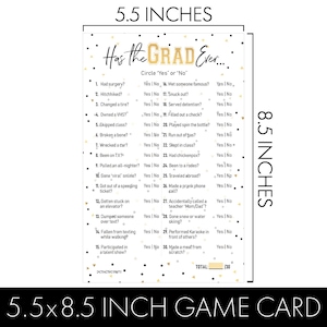Graduation Party Games - Has the Grad Ever Trivia for Seniors | Class ...