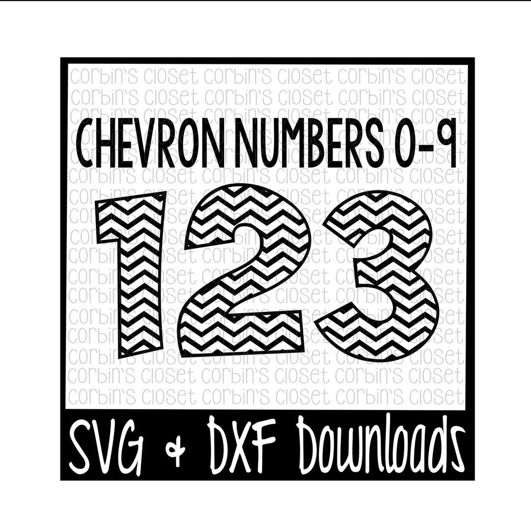 Chevron Numbers SVG Chevron Pattern Cut File SVG & DXF Files Silhouette ...
