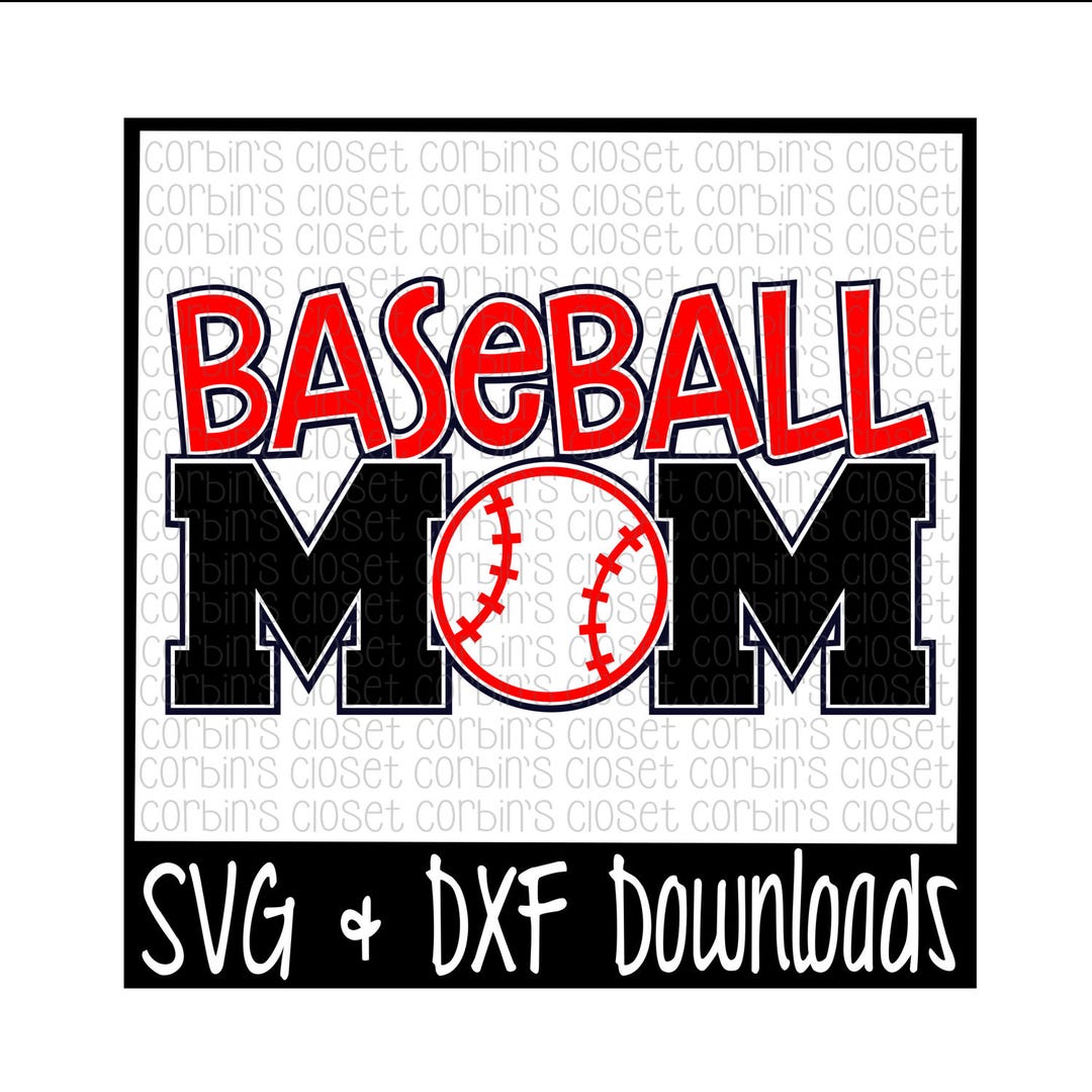 Baseball Mom SVG Cut File DXF & SVG Files Silhouette Cameo, Cricut - Etsy
