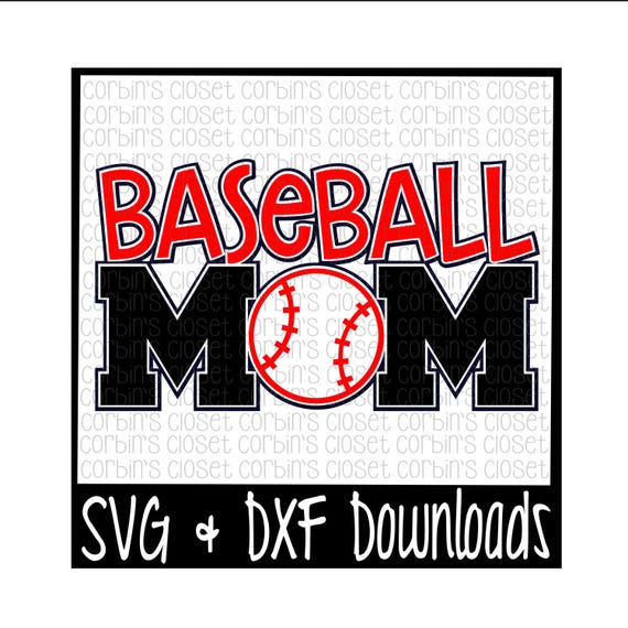 Baseball Mom SVG Cut File DXF & SVG Files Silhouette | Etsy