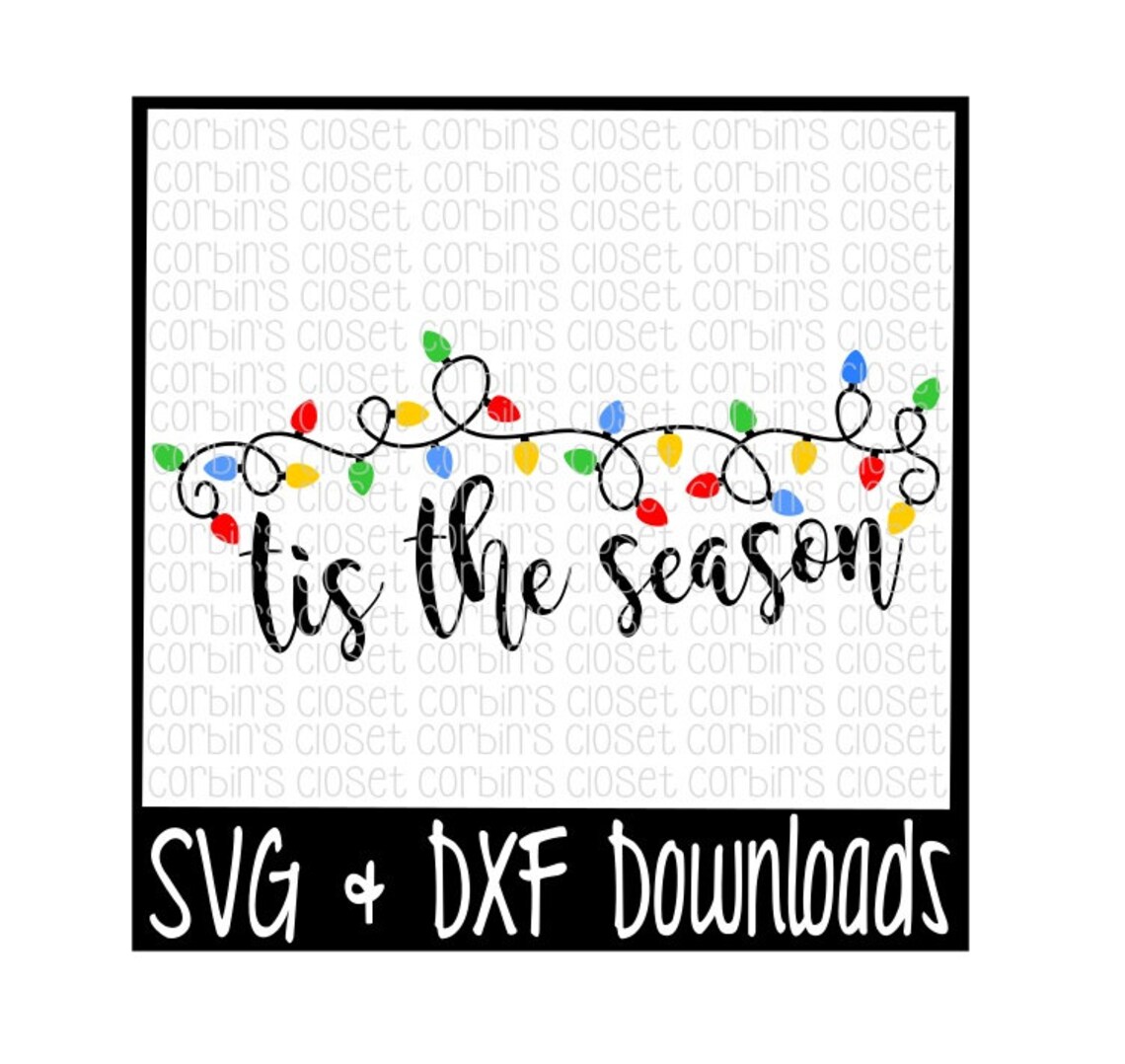 Christmas SVG Tis the Season Cutting File DXF & SVG Files | Etsy