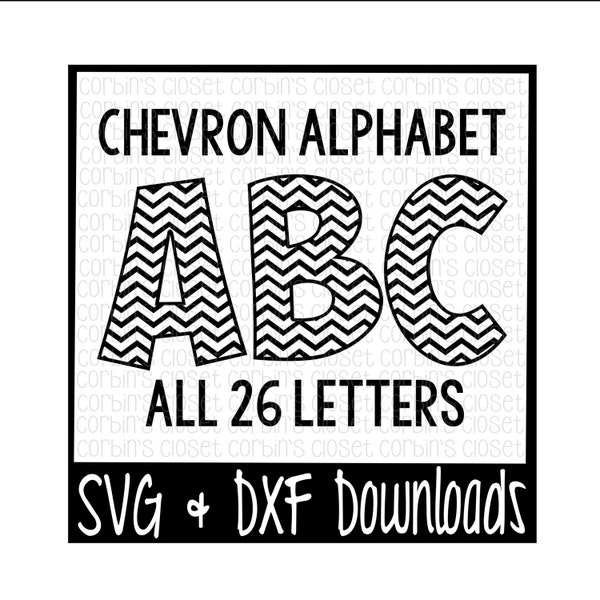 Chevron Alphabet - Etsy