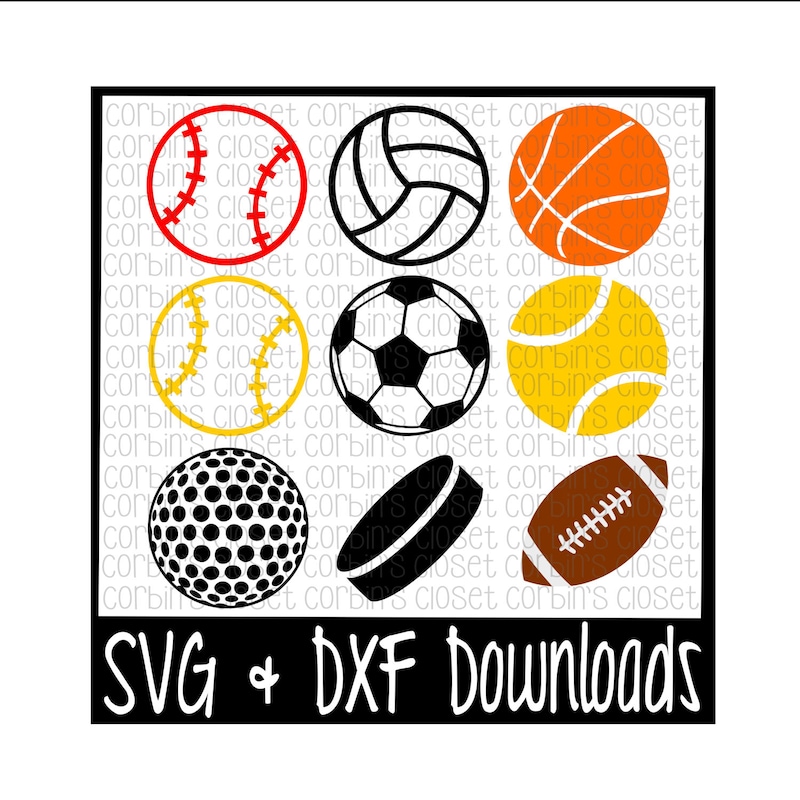 Sports Balls Svg - Etsy
