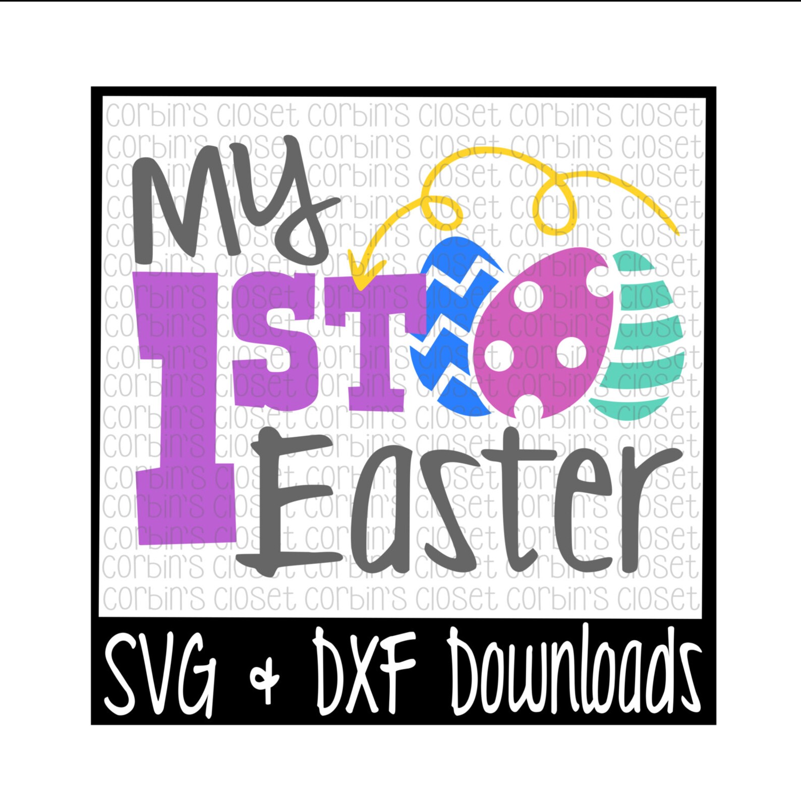 Easter SVG My First Easter Easter Eggs Cut File SVG & | Etsy