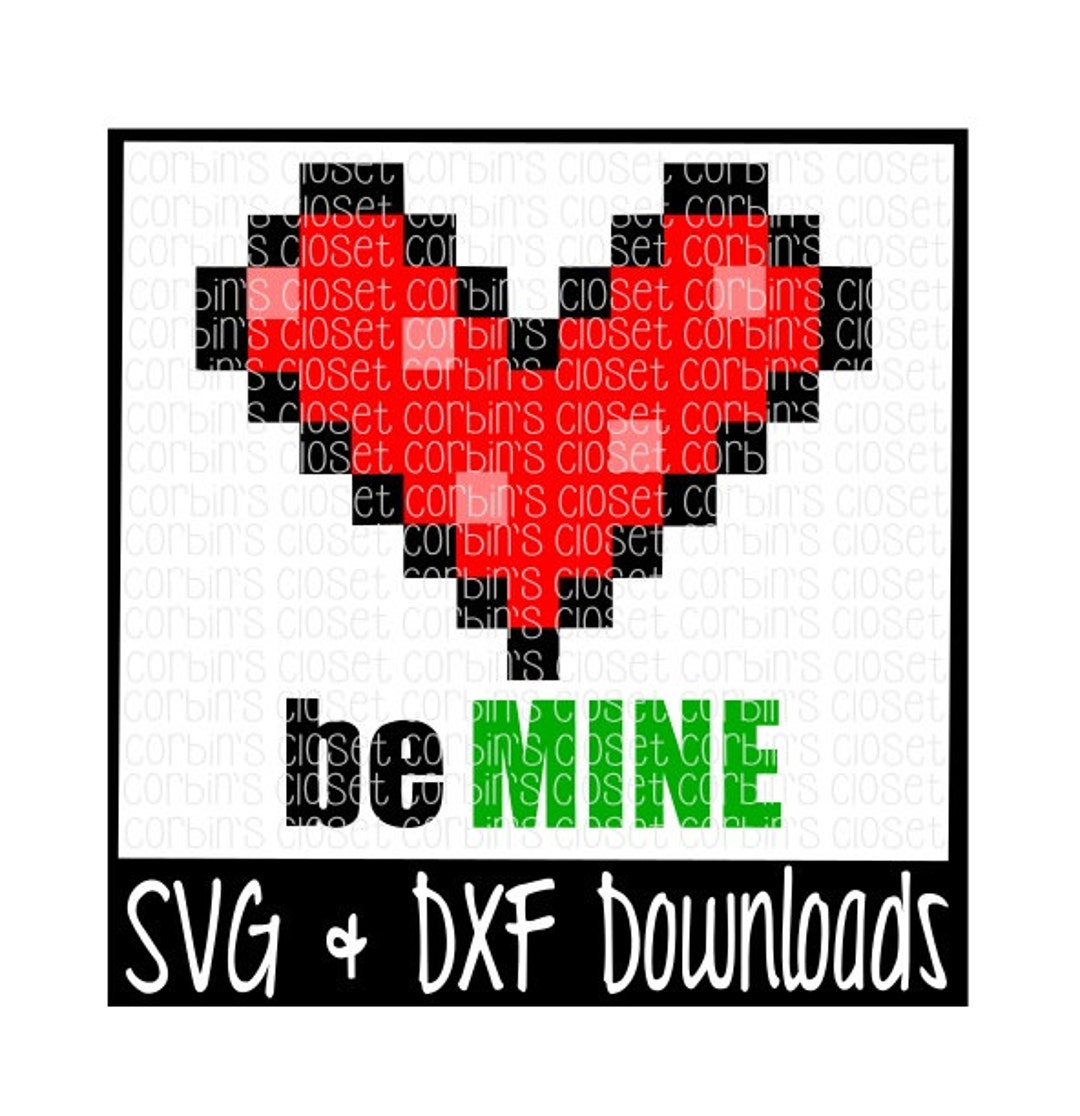 Digital Heart Be Mine Cutting File DXF & SVG Files - Etsy