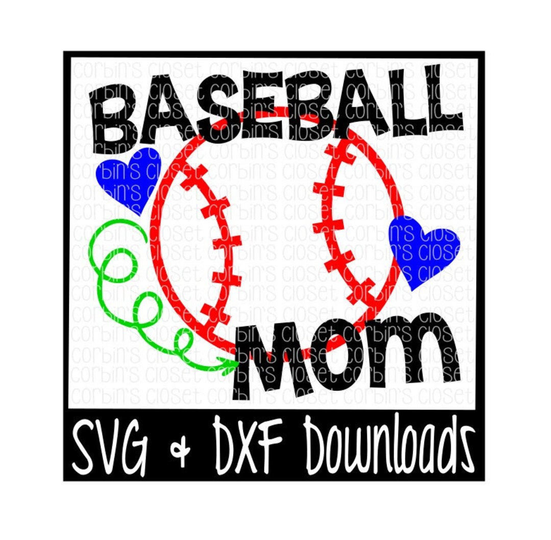 Baseball Mom Cutting File SVG & DXF Files Silhouette - Etsy