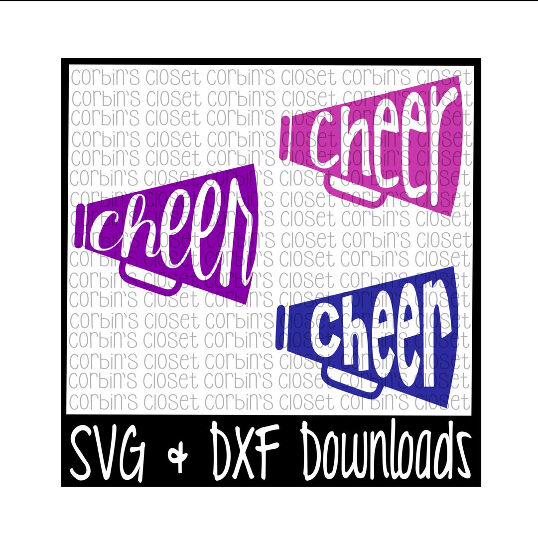 SVG & DXF Files Silhouette Cameo/cricut Cheer Megaphone Cheer Cutting ...