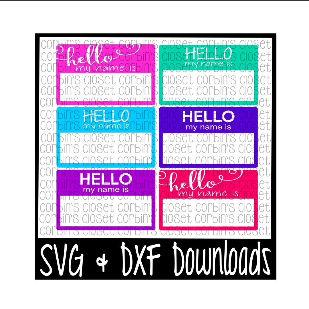 Hello Name Tag Name Tags Tag My Name is New Baby Baby Announcement Cut ...