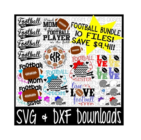 Football Bundle 10 Football Files Football Cutting Files | Etsy
