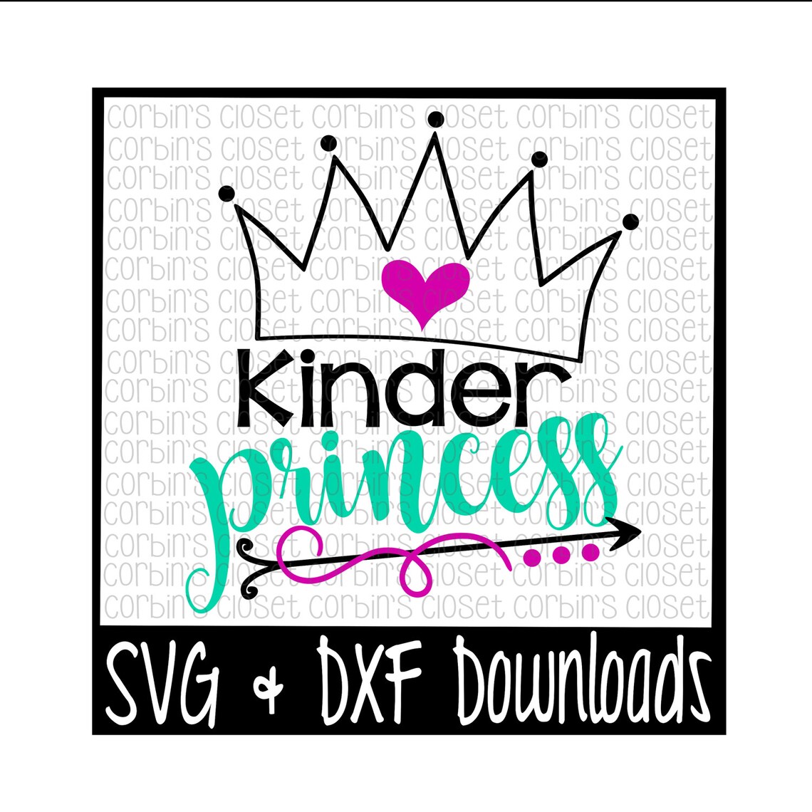 Kinder Princess Cut File DXF & SVG Files Silhouette - Etsy