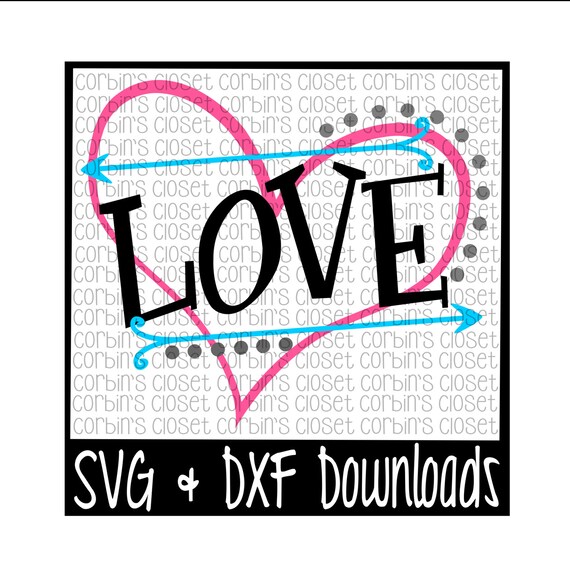 Valentine SVG Love Heart Arrows Valentine | Etsy